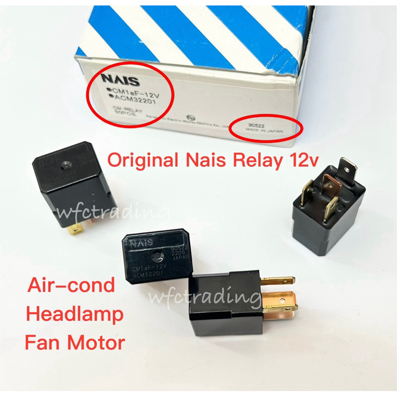 Original Proton Nais 4pin Relay Wira Lamp Relay Nissan Fan Relay Horn ...