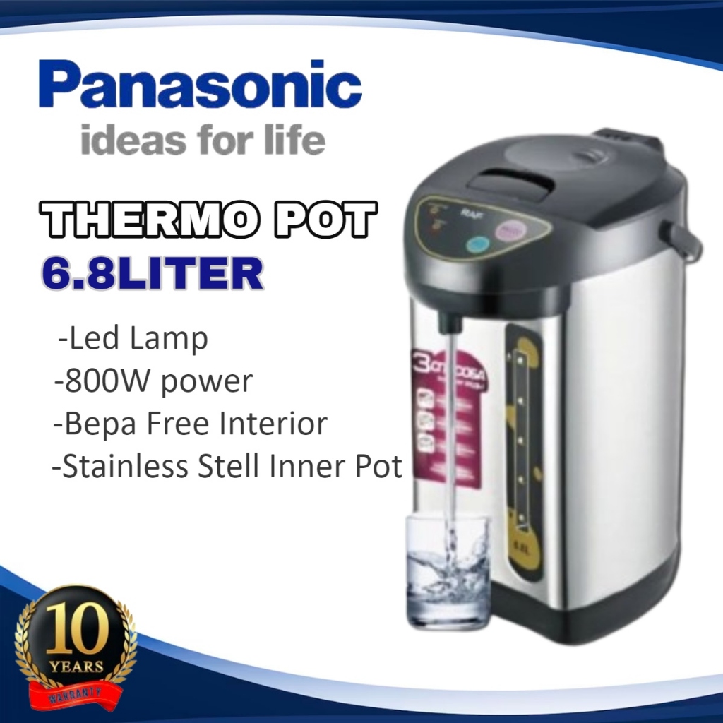 PANASONIC Hot Water Dispenser Stainless Steel 6.8L Thermo Pot Thermo ...