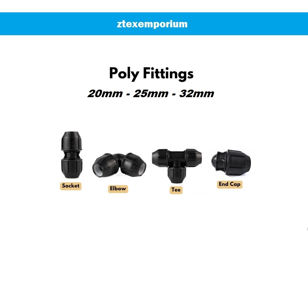 HDPE Poly Fitting Poly Pipe Connector Smart Coupler Elbow Tee End Cap ...