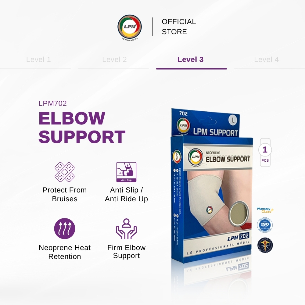 LPM Elbow Support 702 Elbow Guard Non Slip Elbow Sleeve for Tennis ...