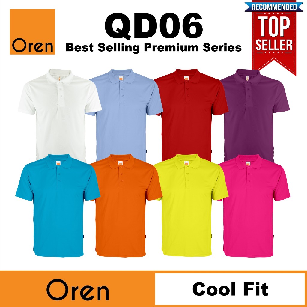 【BEST SELLER】 OREN SPORT Unisex Plain Quick Dry Microfiber Polo Collar ...