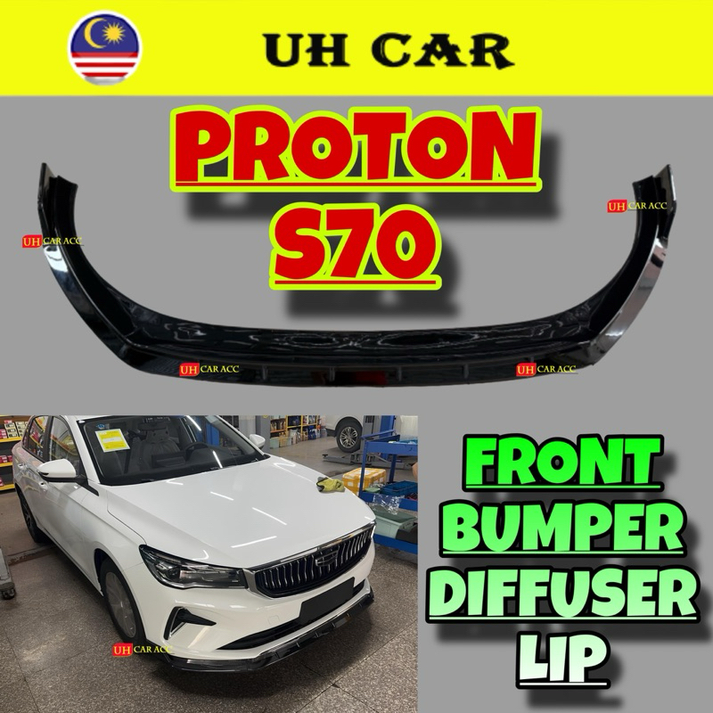 Proton S70 Front Bumper Diffuser Lip Skirt Skirting Bodykit Glossy ...