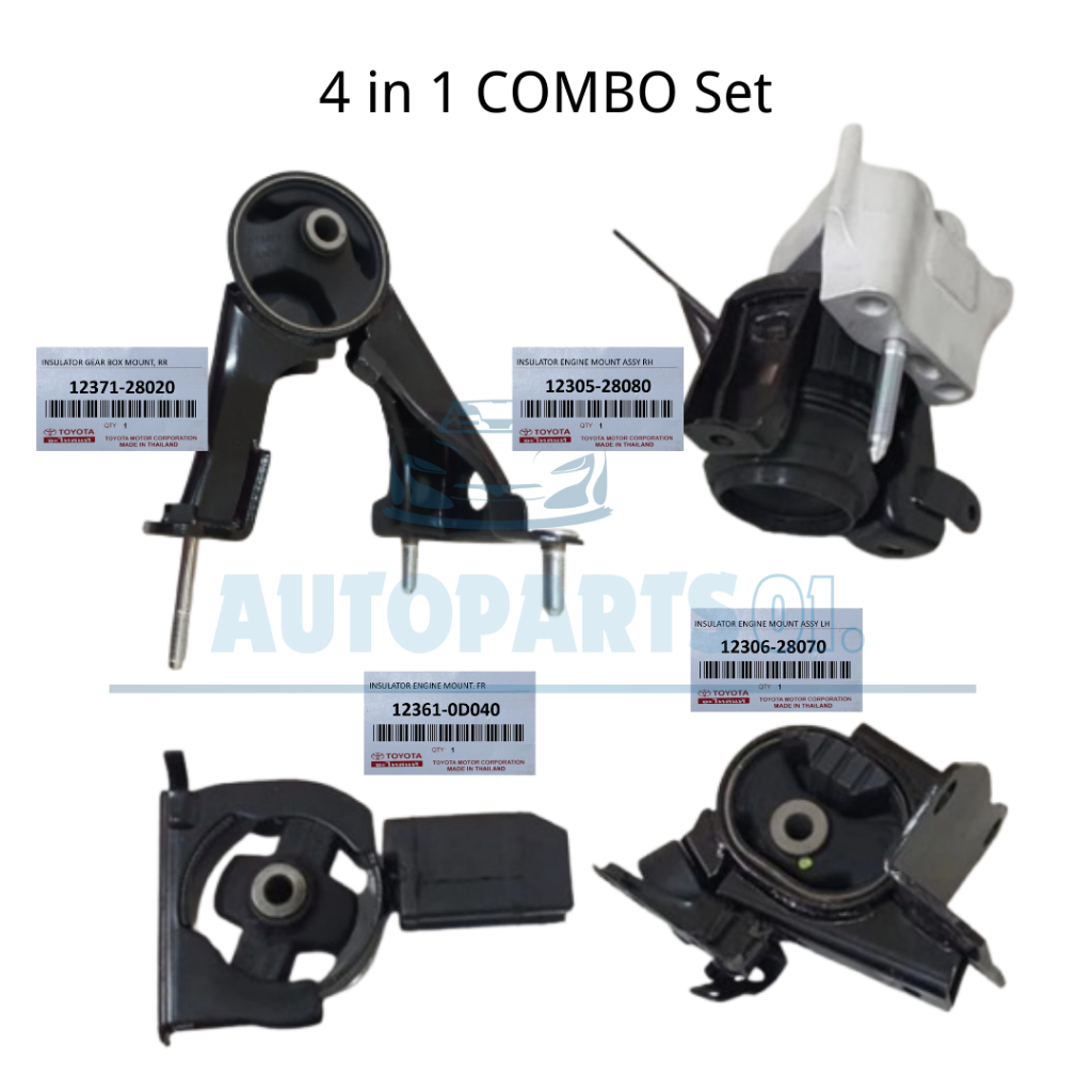 [4 IN 1 COMBO SET] Toyota OEM Engine Mounting - Toyota Wish ANE10 ANE11 ...