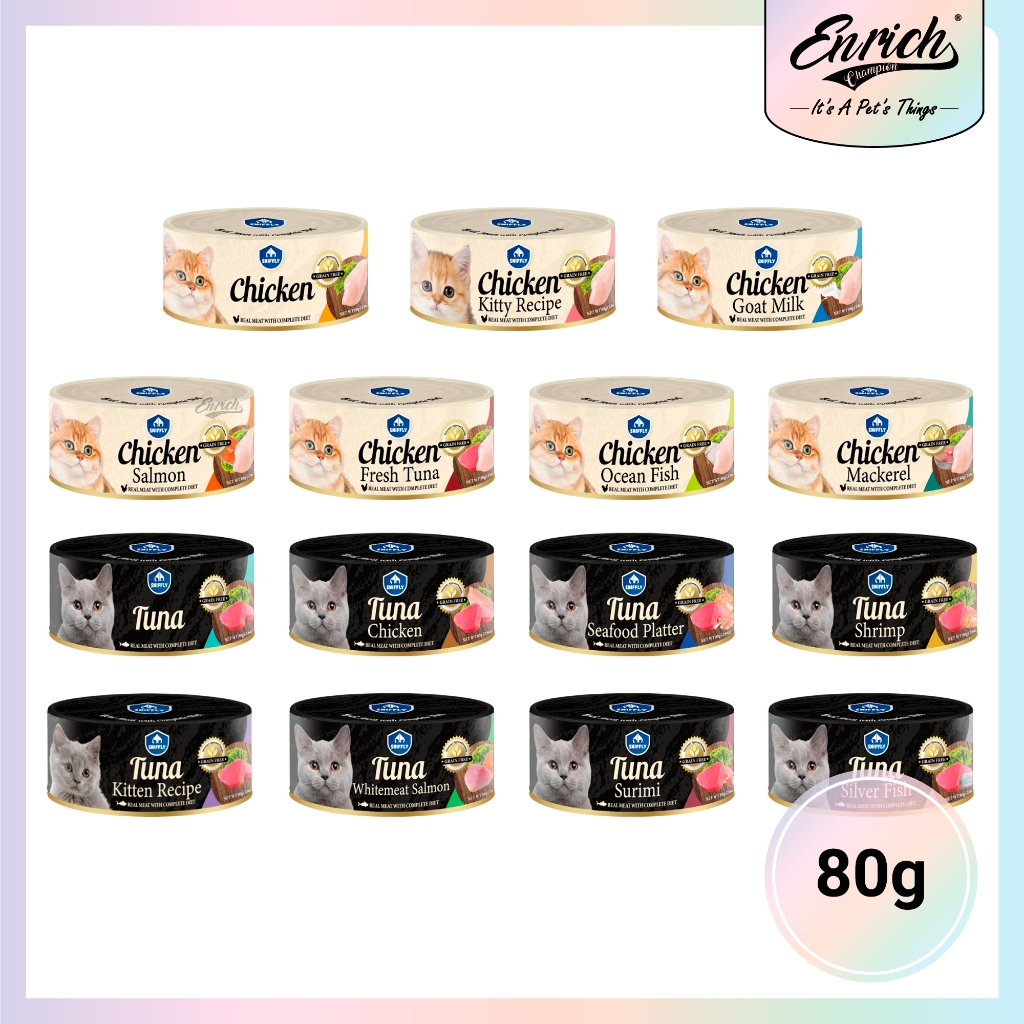 Sniffly Cat Complete Diet / Delight Canned Wet Food 80g_Tuna / Chicken ...