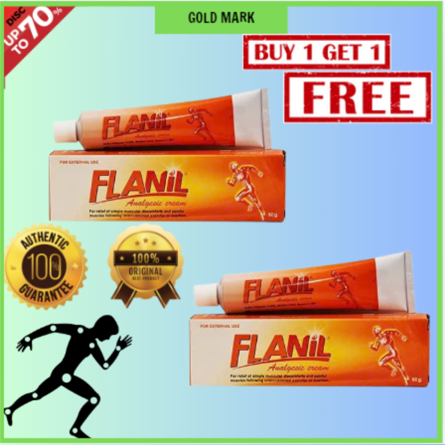 FLANIL CREAM 60G & 30G (EXP: 12/2025) - ANALGESIC PAINKILLER FOR MUSCLE ...