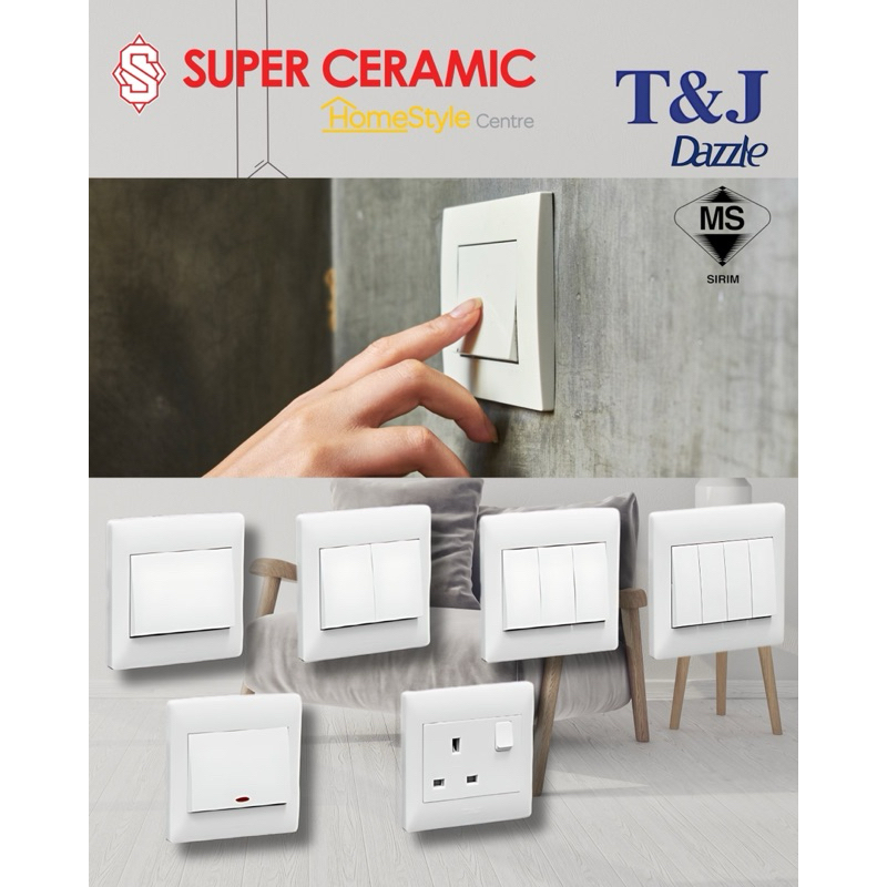 T&J DAZZLE SWITCHES AND SOCKET | Shopee Malaysia