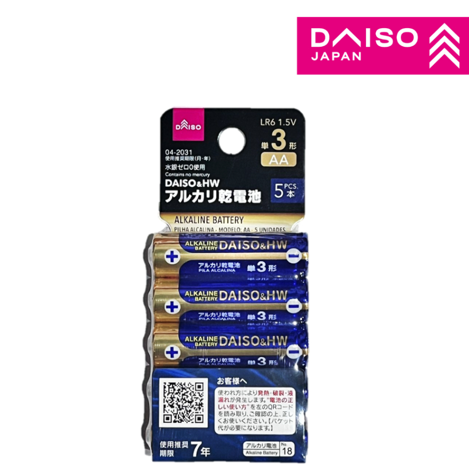 DAISO AA Alkaline Battery - Lr6 - 1.5V | Shopee Malaysia