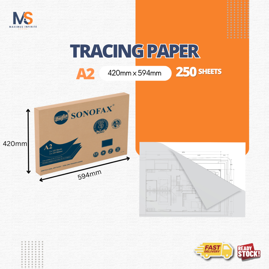 A2 Tracing Paper Sheet Form 250 Sheets - 112gsm (Premium Quality ...
