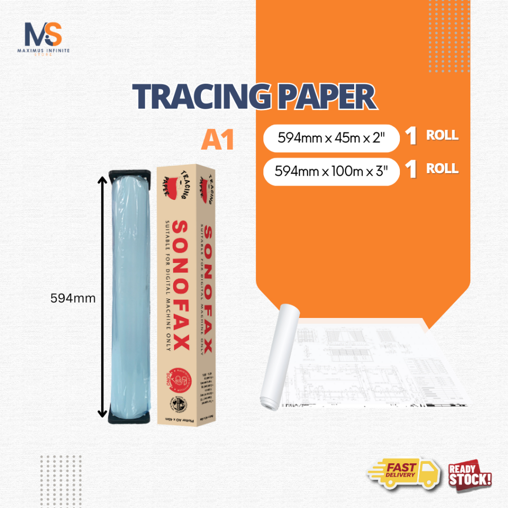 A1 Tracing Paper Roll Form - 112gsm (Premium Quality) | Shopee Malaysia