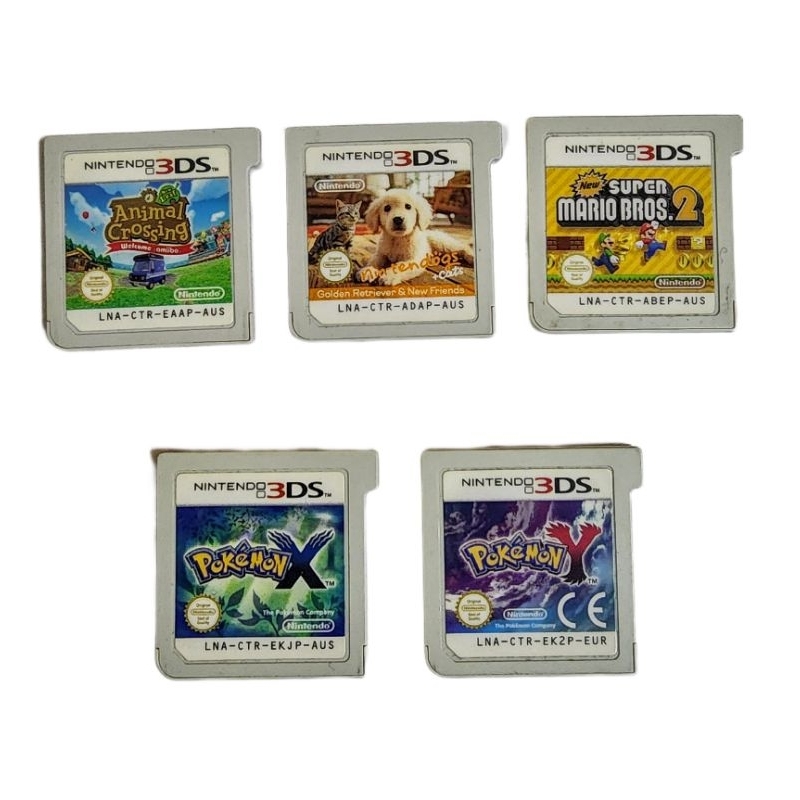 NINTENDO 3DS ORIGINAL CARTRIDGE, ANIMAL CROSSING, NINTENDOGS, NEW SUPER ...