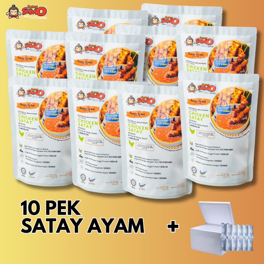COMBO 10 Ready To Eat Frozen Chicken Satay | Shopee Malaysia
