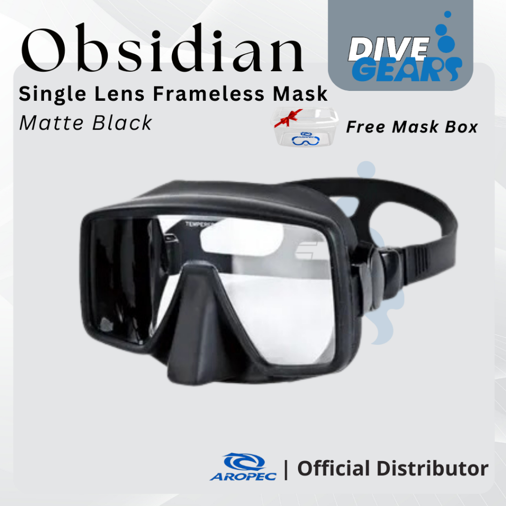 Aropec Obsidian Frameless Mask with Free Mask Box Scuba Diving | Shopee ...