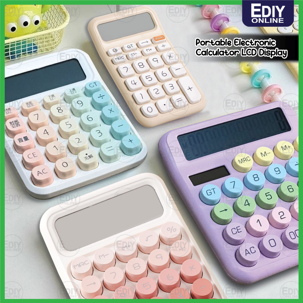 【12 digit 】 Portable Electronic Calculator Casio Canon Student Exam ...