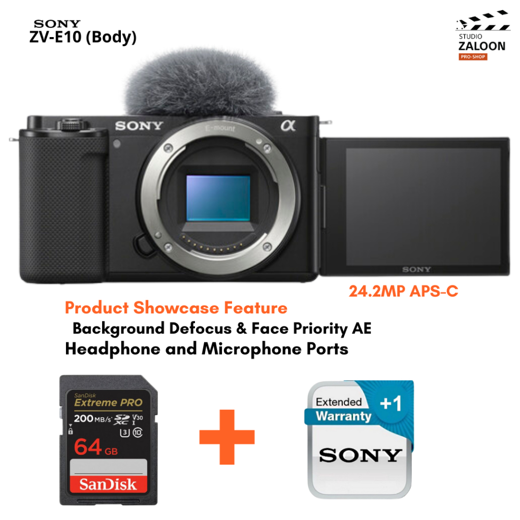 SONY ZV-E10 BODY ONLY & ZV-E10L Mirrorless Camera ZVE10 with 16-50mm ...