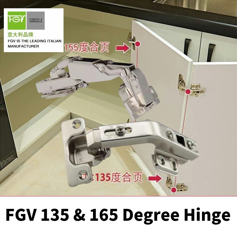 Original FGV ITALY 135° 175° 165°Degree soft close hinges CLIP 3D plate ...