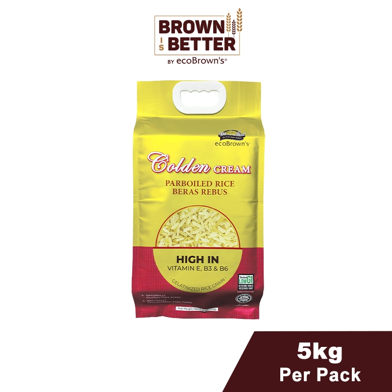 ecoBrown's Golden Cream Parboiled Rice [5kg] | Shopee Malaysia
