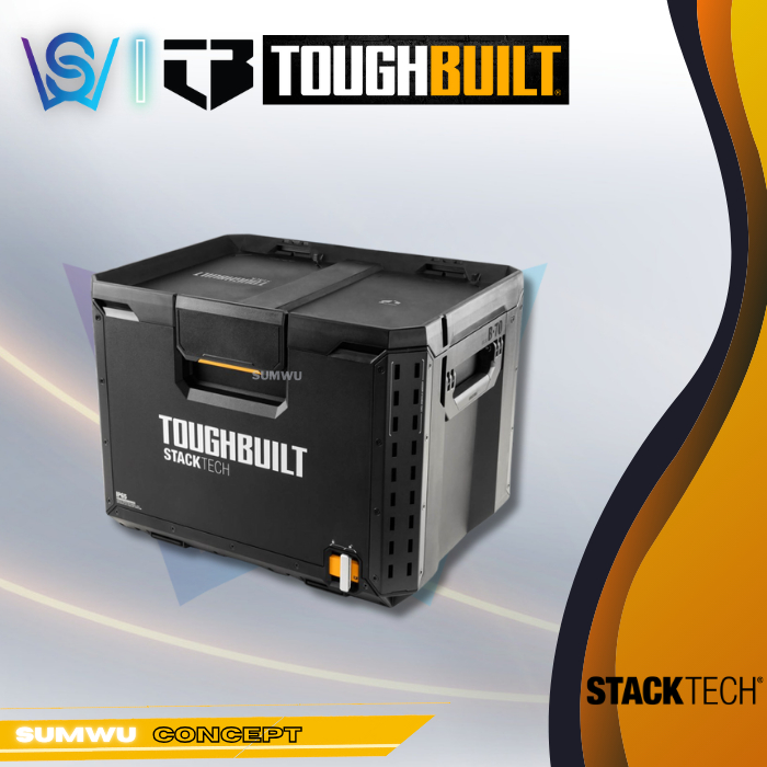 TOUGHBUILT STACKTECH XL Extra Large Black Plastic/Metal Tool Box TB-B1 ...