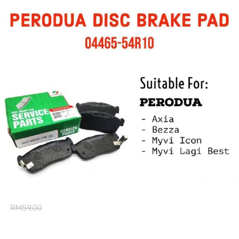 04465-54R10 Disc Brake Pad Front for Perodua Axia, Bezza, Myvi Icon ...