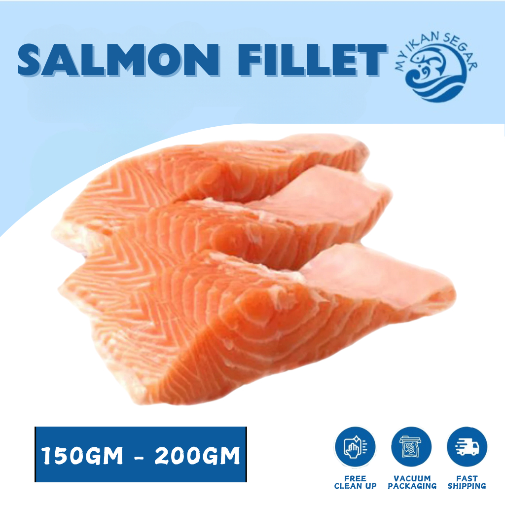FROZEN ATLANTIC SALMON FILLET +/- 150G-200G (SIAP SIANG & CUCI) SALMON ...