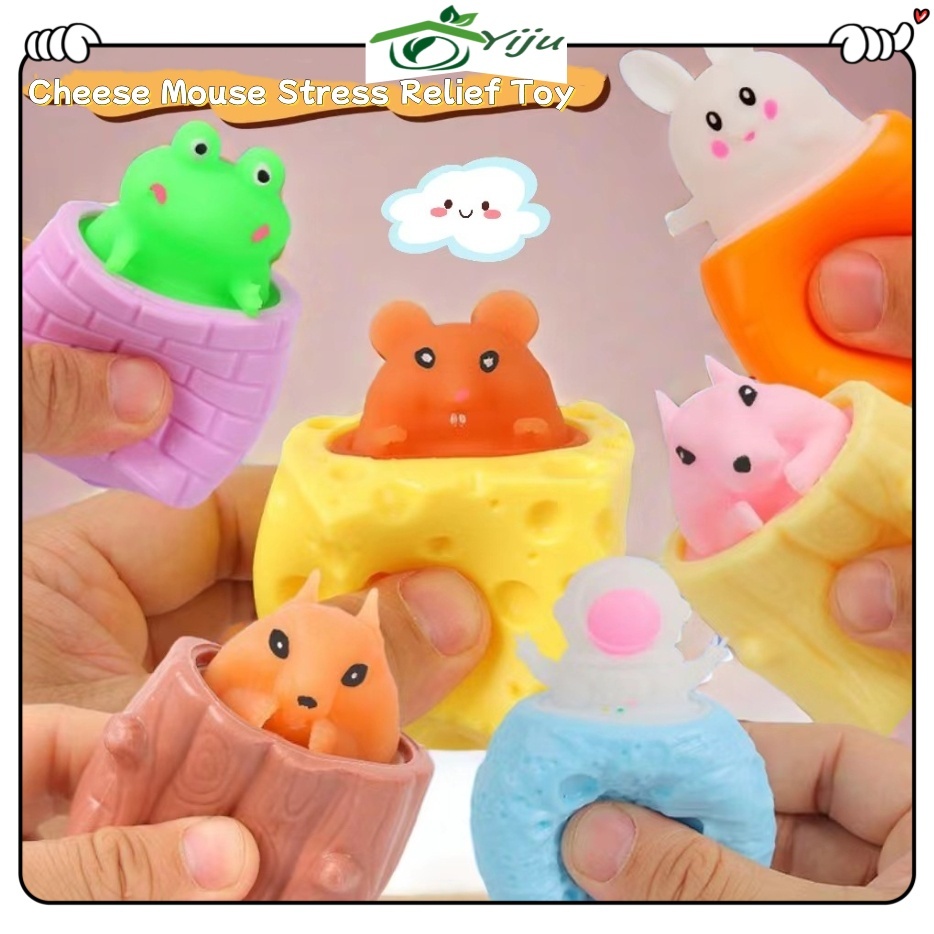 [Explosive] Soft toys Cute cheese mouse cup Pinch mouse children's toys ...