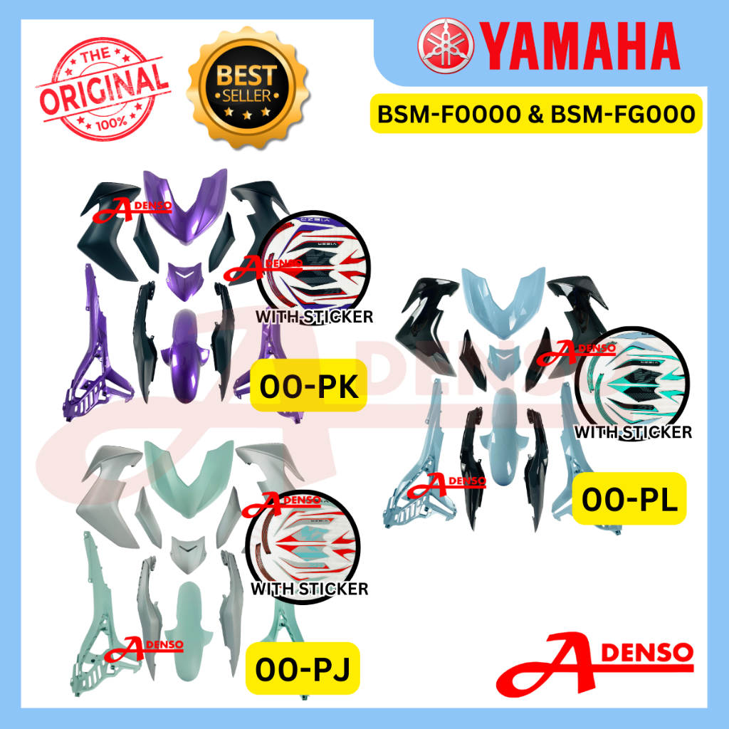 Y16 V2 BODYSET WITH STRIPE COVERSET (ORIGINAL100%YAMAHA) BSM-F0000-00 ...