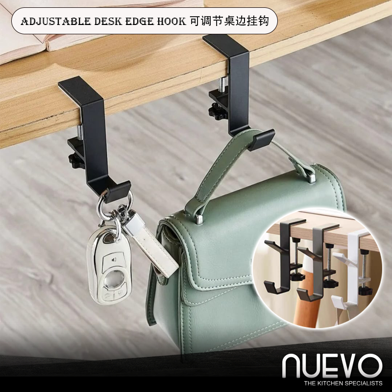 Multifunctional Adjustable Desk Edge Hook Hanging Decorative Bag Hook ...