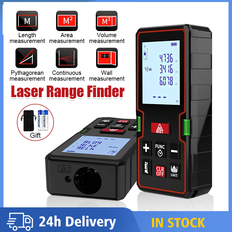 🔥100M Laser Rangefinder Smart Digital Level measurement tool Range Finder High Precision ...