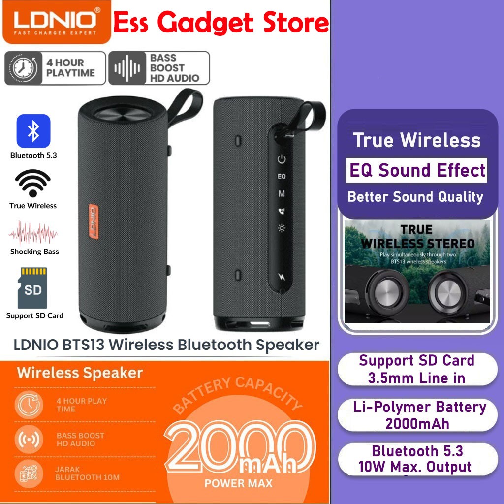 LDNIO BTS13 TWS Wireless Bluetooth Speaker | BT V5.3 | Portable Outdoor ...