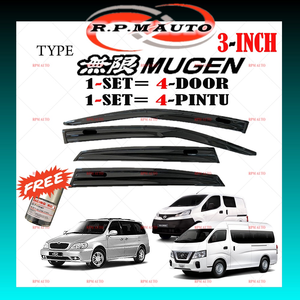(4 PCS) Air Press NV200 NV350 Window Tingkap kereta NV 200 DoorVisor ...