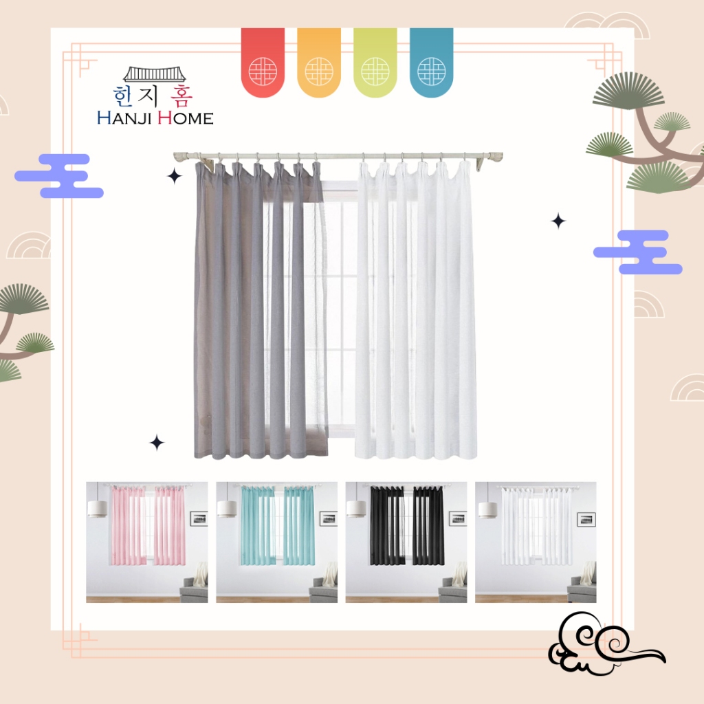 Hanji 100*130cm Household Bedroom Window And Door Curtain Soft Jacquard ...