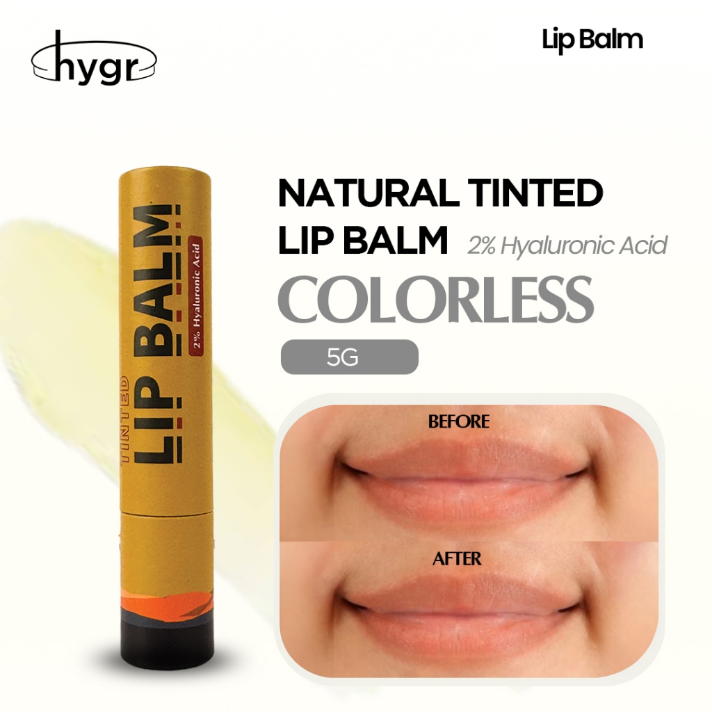 hygr Natural Tinted Lip Balm 2% Hyaluronic Acid - Colourless (5g ...