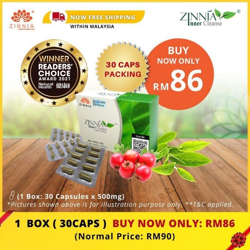 [ VTOX ] Zinnia Inner Cleanse Capsule ( EXPIRY : 11 / 2027 ) | Shopee ...