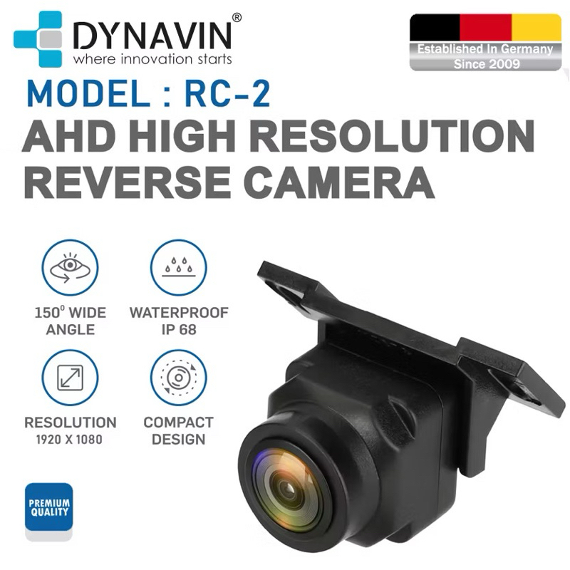 DYNAVIN RC2 AHD HIGH RESOLUTION REVERSE CAMERA 150 DEGREE ANGLE VIEW ...
