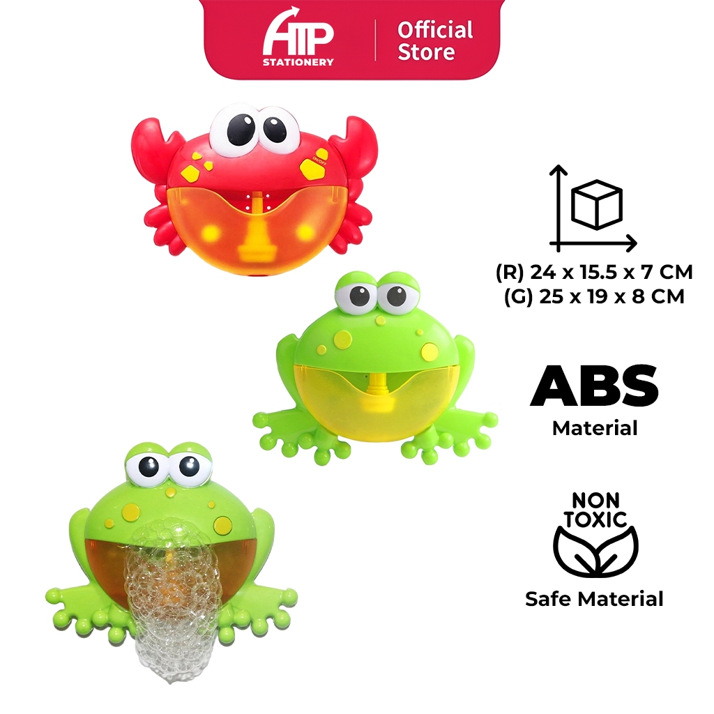 Funny Bubble Machine Crab Frog Automatic Bubble Maker Bath Toys Blower ...
