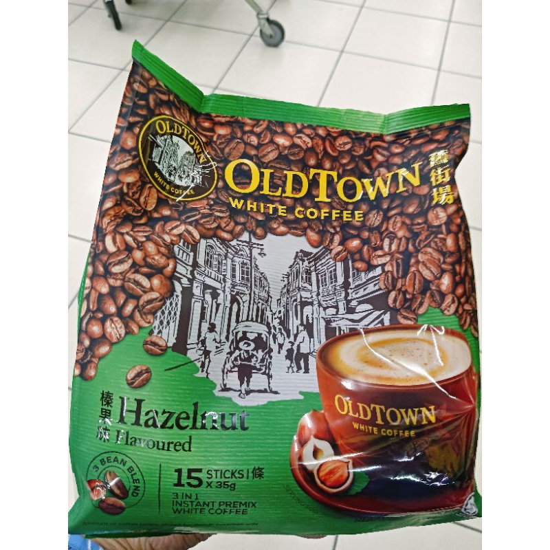 Old Town 3 in 1 Hazelnut Flavoured White Coffee (35g X 15 sticks ...