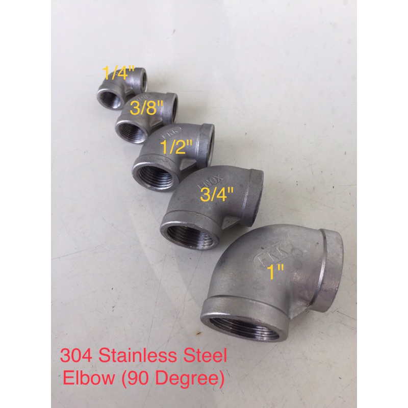 SUS304 Stainless Steel Elbow 90 1/4" 3/8" 1/2" 3/4" 1" Stainless Steel ...