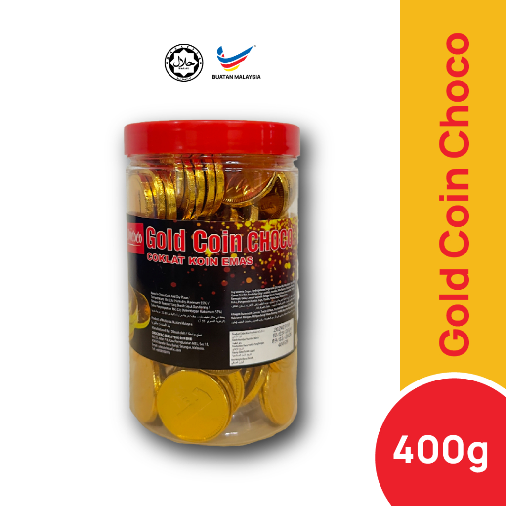 Unicoco Gold Coin Chocolate Jar 400g | Shopee Malaysia