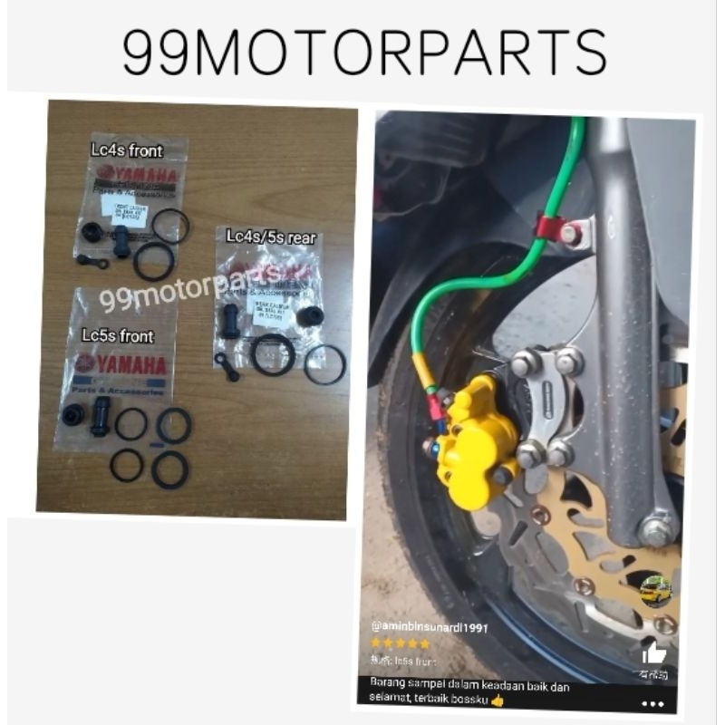 PNP YAMAHA LC135 4s 5s FRONT REAR CALIPER KIT LC 135 o-ring rubber ...