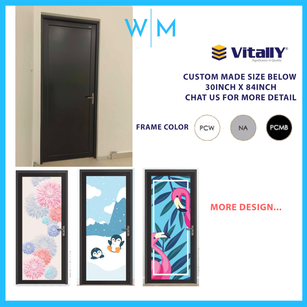 VITALLY Aluminium Swing Door 830A Custom Made Size 30INCH x 84INCH ...