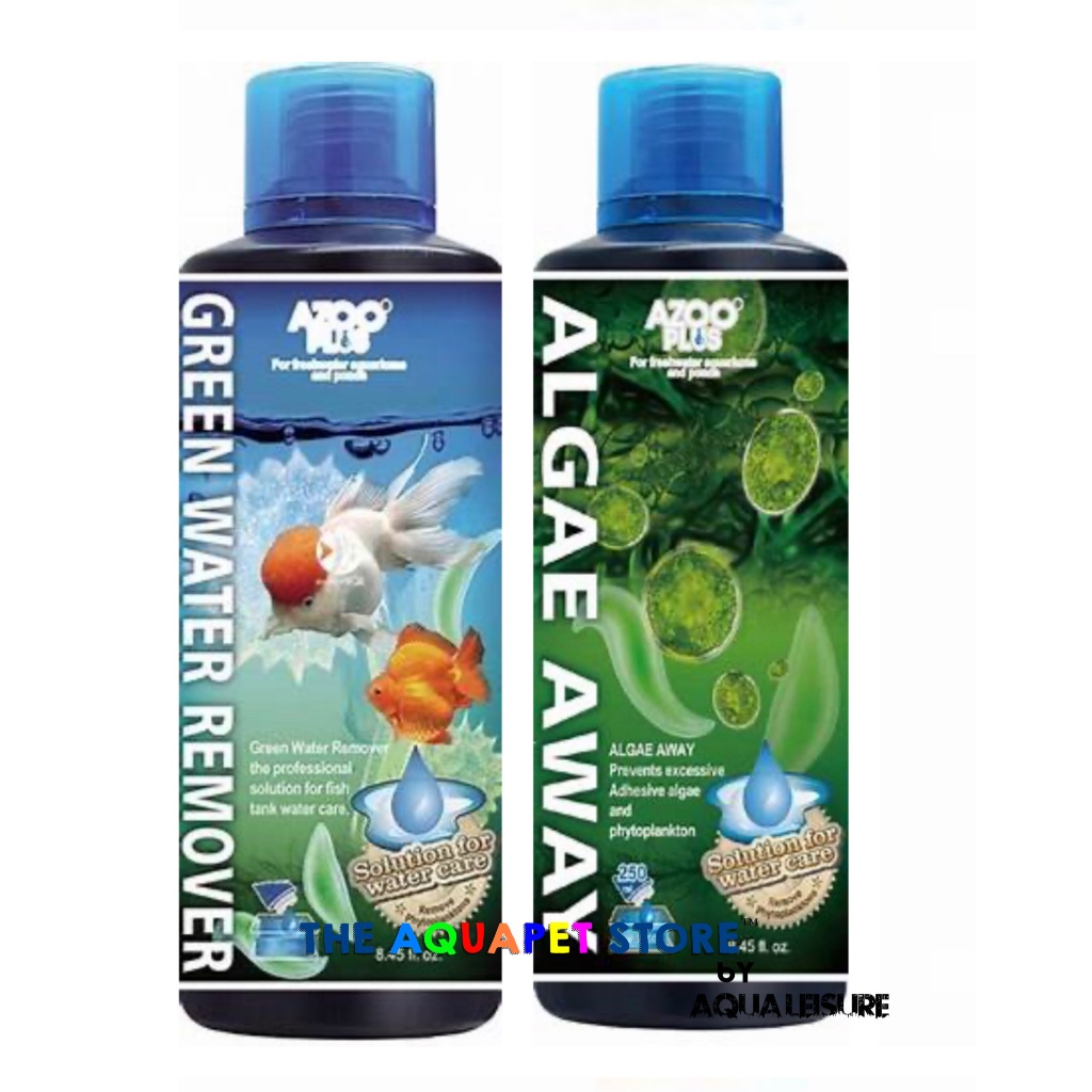 AZOO PLUS Green Water Remover/ Algae Away for Freshwater Aquariums and ...