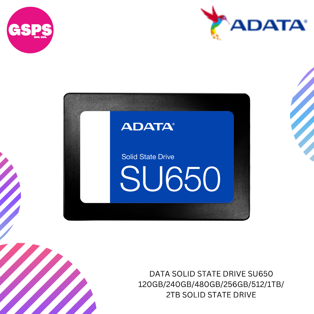 ADATA Solid State Drive SU650 120GB/240GB/480GB/256GB/512GB/1TB/2TB ...