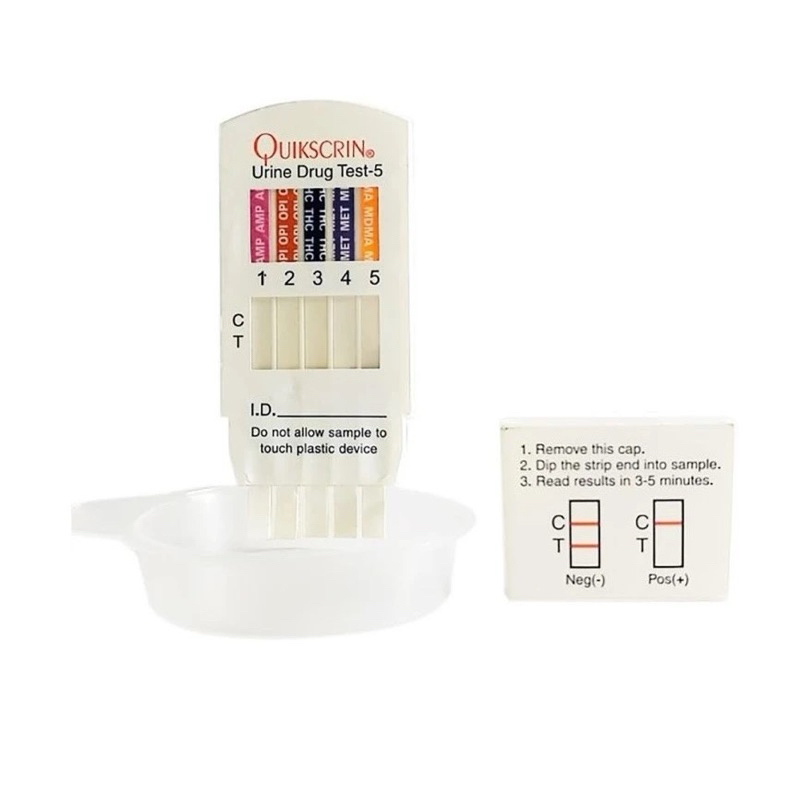 Quikscrin Urine 5 types Drug Test Kit OPI MET THC AMP MDMA (1 Unit ...