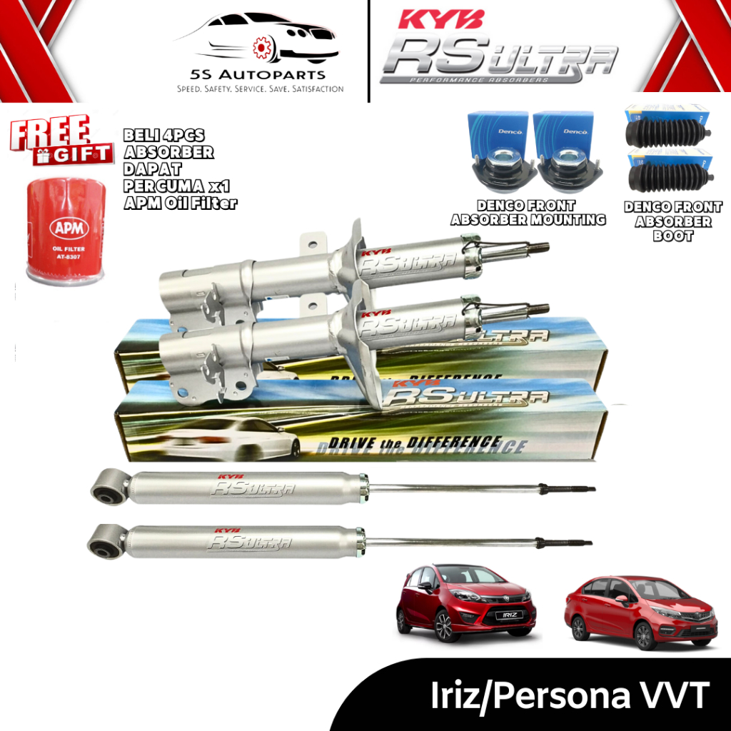 KYB RS ULTRA Proton Iriz/Persona VVT Heavy Duty Absorber With DENCO ...