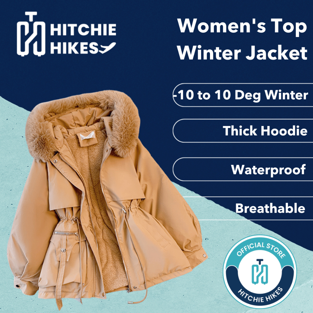 Hitchie -10Deg Women Top Winter Down Cold Hoodie Jacket Woman Fleece ...