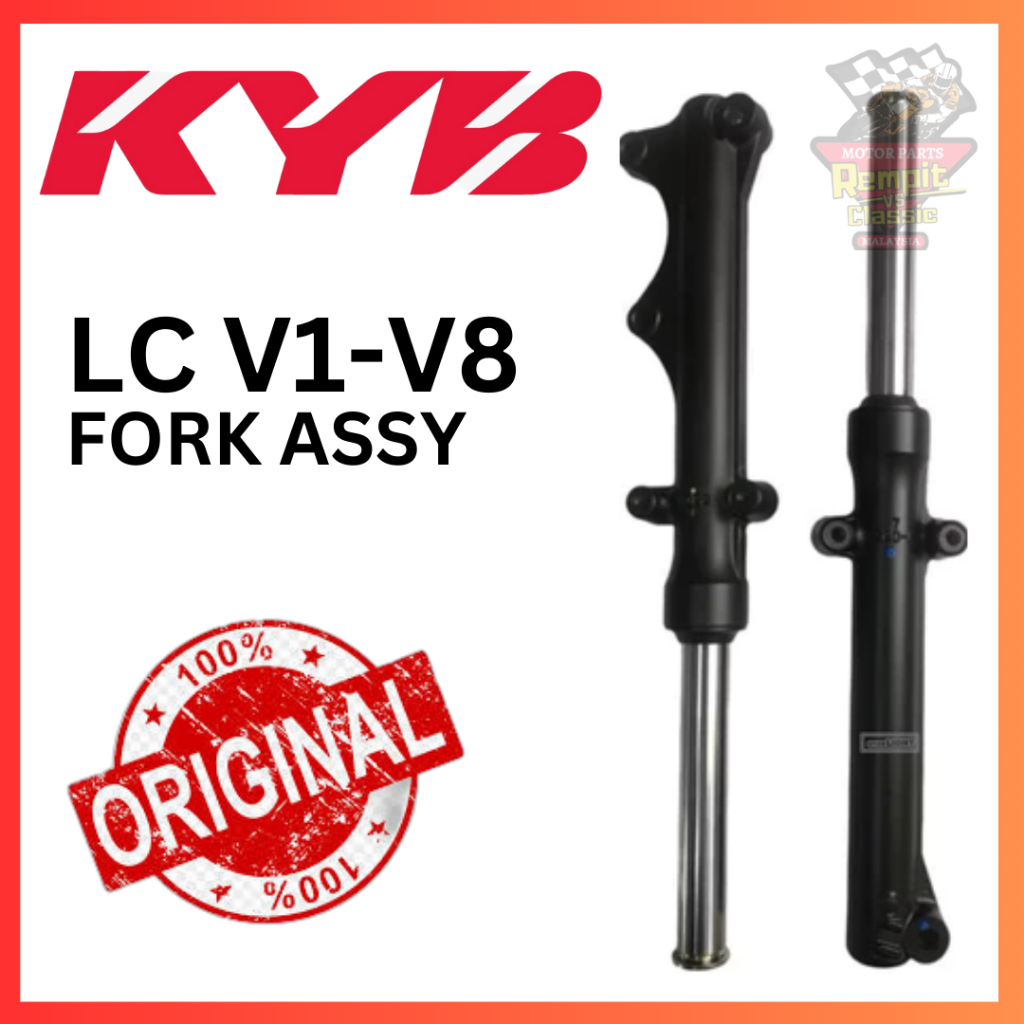 REMPIT LC135 V1-V8 KYB FORK ASSY 100% KAYABA 4S 5S 55D 55C 5YP ES BDK ...