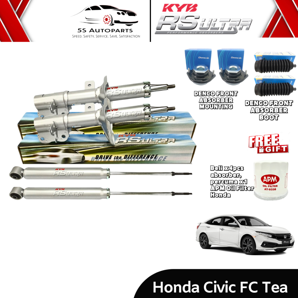 KYB RS ULTRA Honda Civic FC TEA 1.5/1.8 (16'-25') Front (Depan) & Rear ...