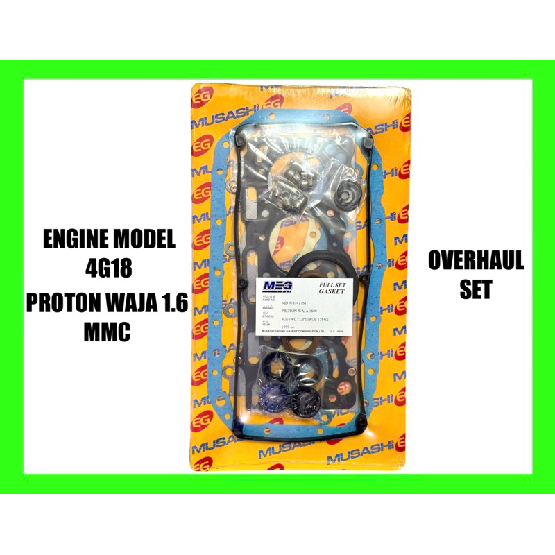PROTON WAJA 1.6 MMC ENGINE 4G18 TOP SET / OVERHAUL SET | Shopee Malaysia