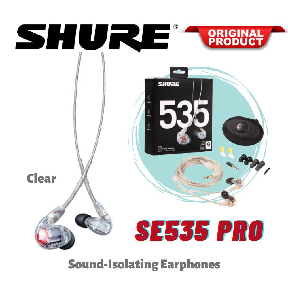 Shure SE535 Pro Sound-Isolating Earphones - Clear | Shopee Malaysia