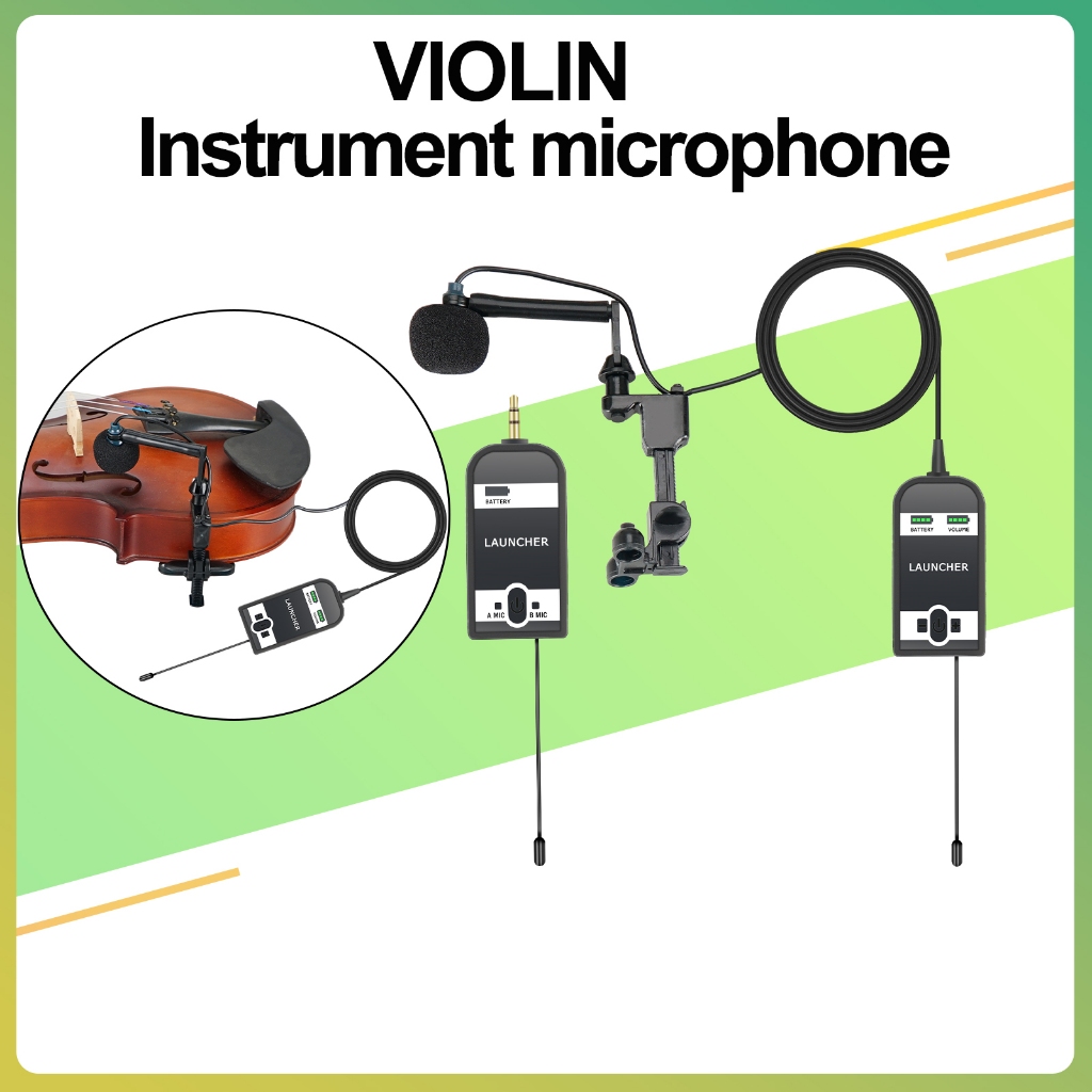 UHF wireless violin microphone system wireless transmitter and receiver ...