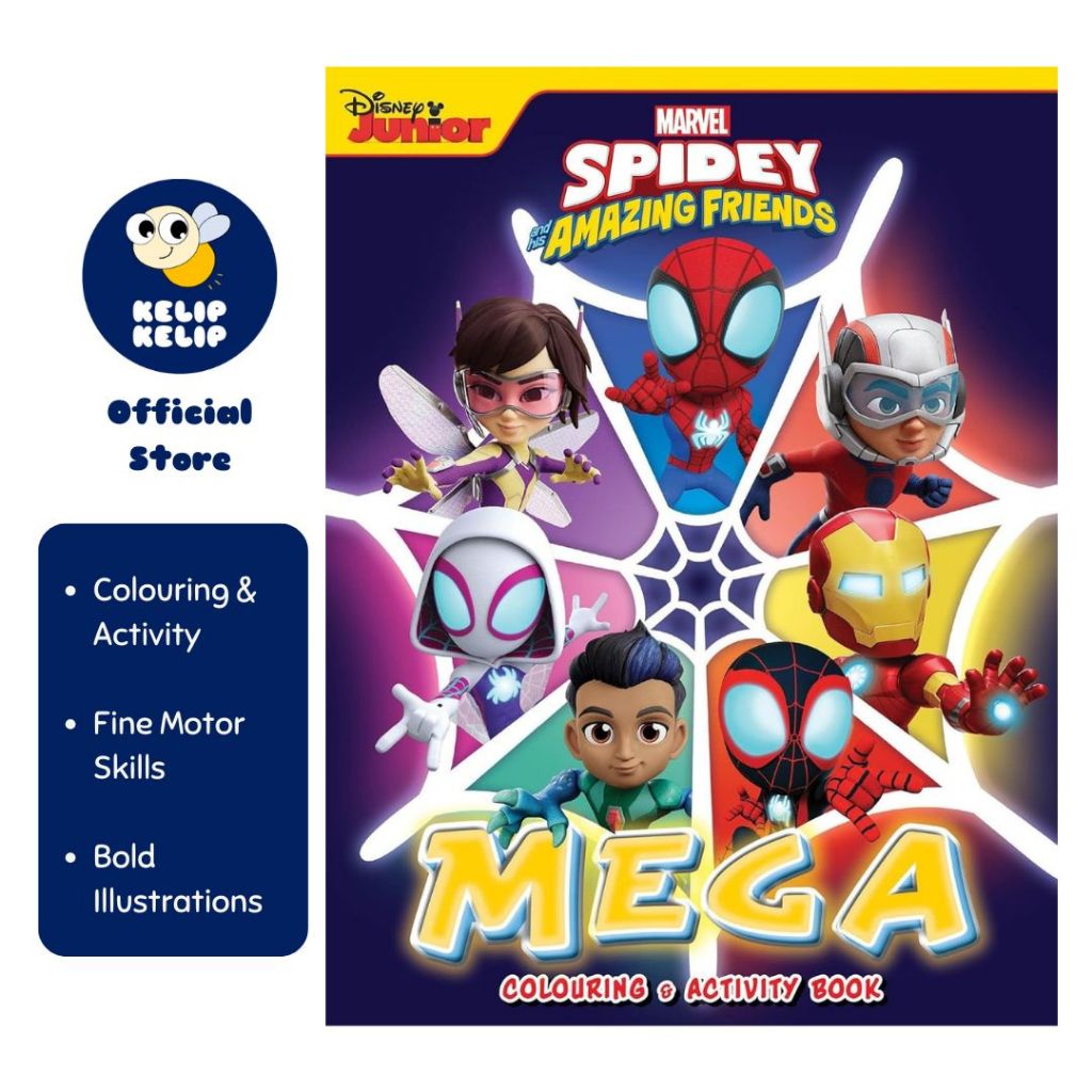 Marvel Spidey & Amazing Friends Mega Colouring & Activity Book For Kids ...